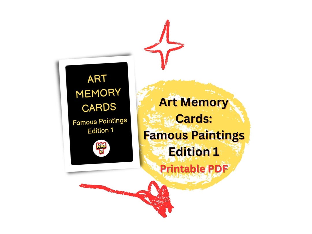 Art Memory Cards – Famous Paintings Edition 1 | Printable Memory Game ...