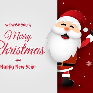 Merry Christmas and Happy New Year Virtual Cards - Etsy