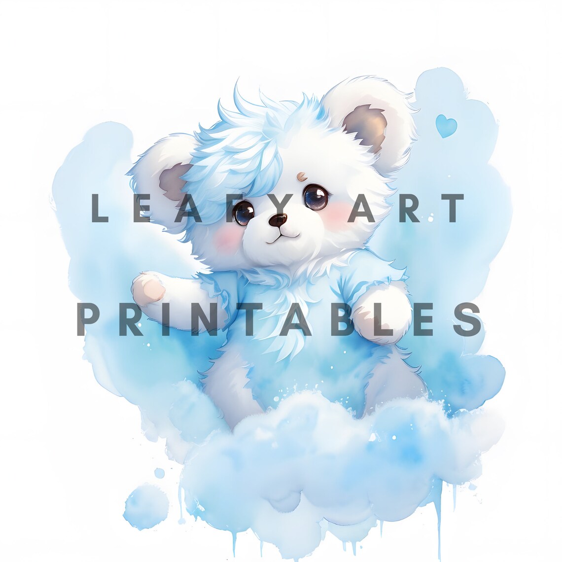 Cute Blue Teddy Bear Clipart Pack, 16 High Quality Jpgs, Commercial ...