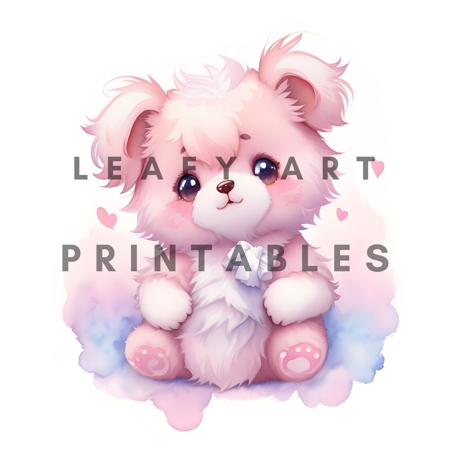 Cute Pink Teddy Bear Clipart Pack, 12 High Quality Jpgs, Commercial ...