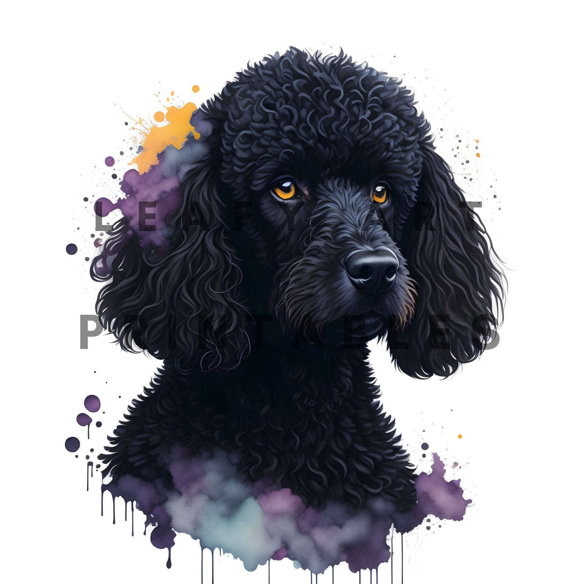 Cute Black Poodle Clipart Pack, 10 High Quality Jpgs, Commercial ...