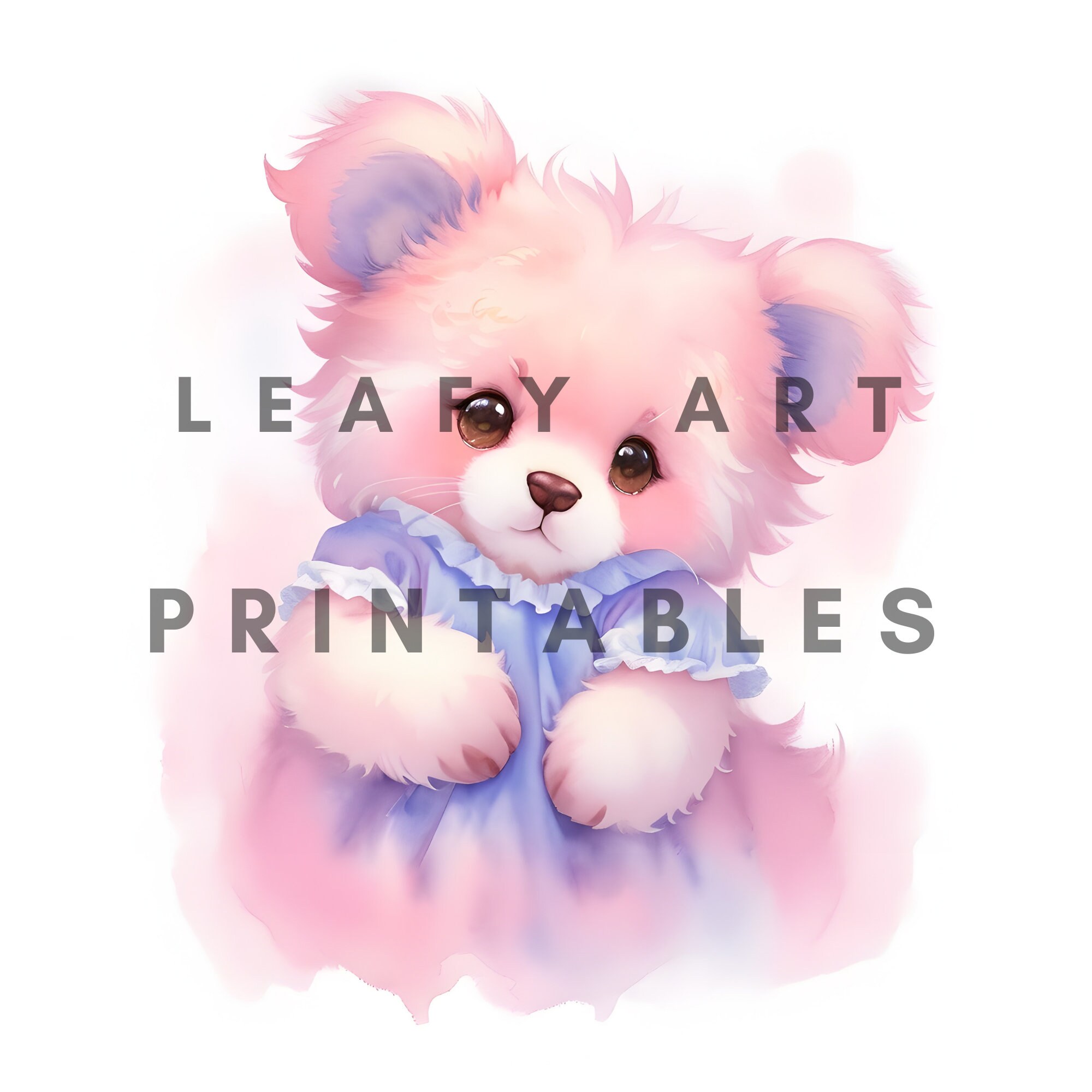 Cute Pink Teddy Bear Clipart Pack, 12 High Quality Jpgs, Commercial ...
