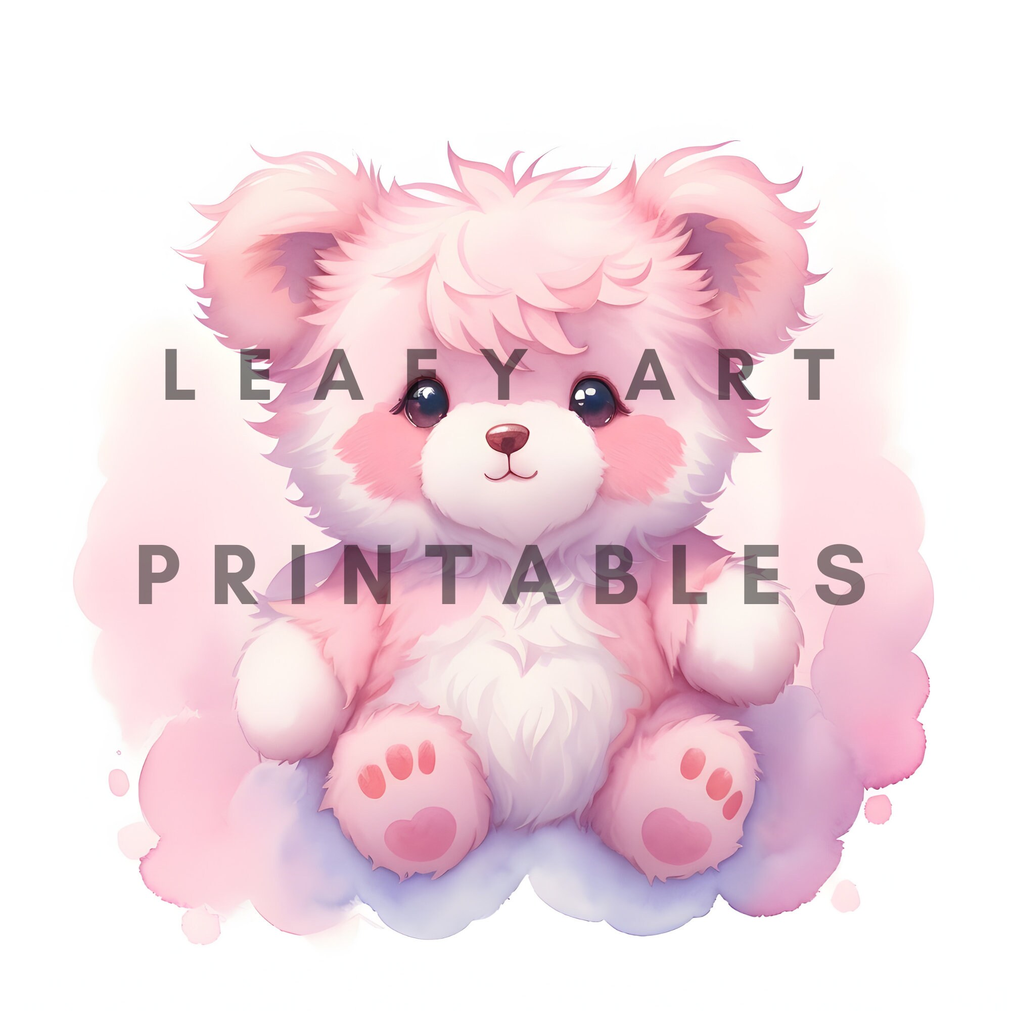Cute Pink Teddy Bear Clipart Pack, 12 High Quality Jpgs, Commercial ...