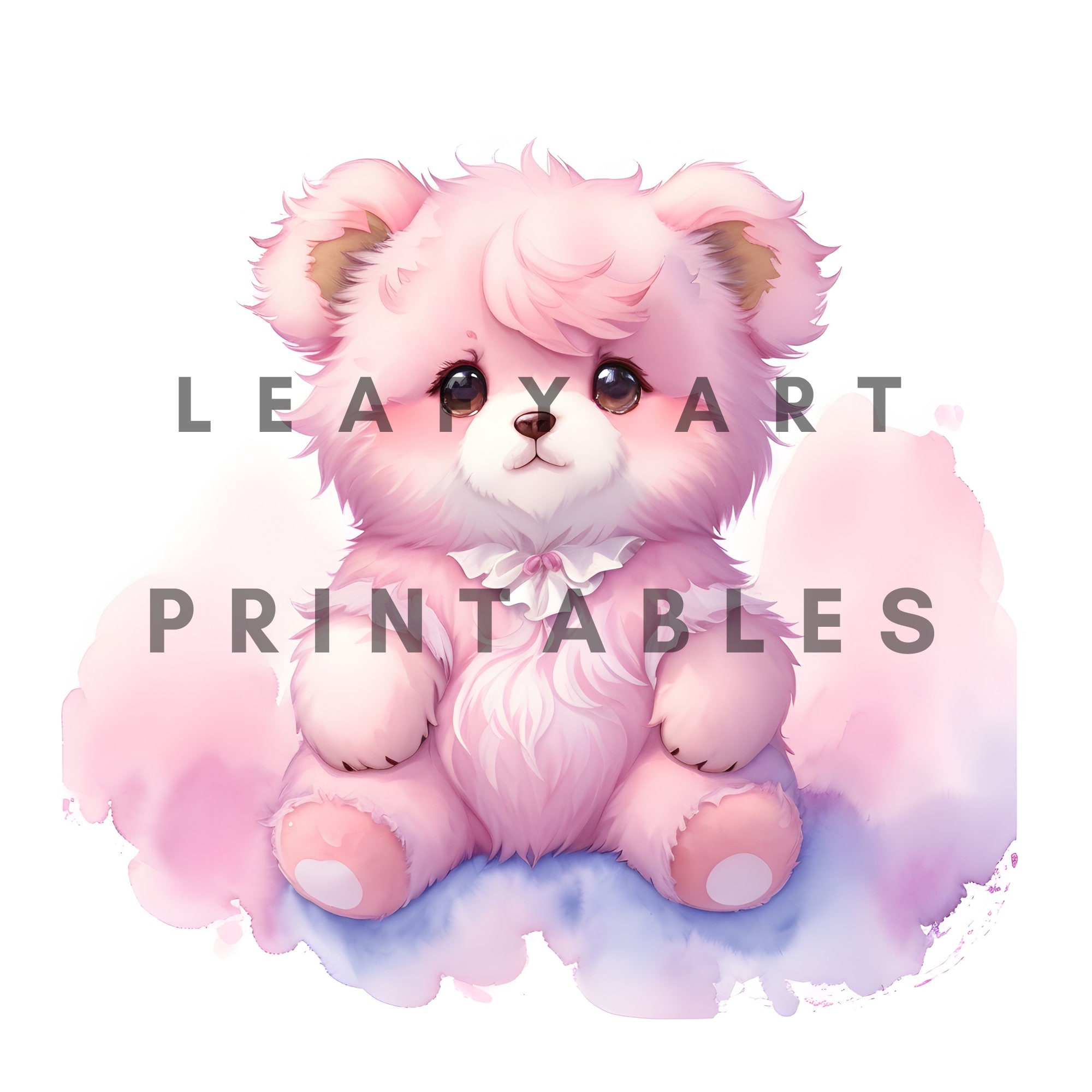 Cute Pink Teddy Bear Clipart Pack, 12 High Quality Jpgs, Commercial ...