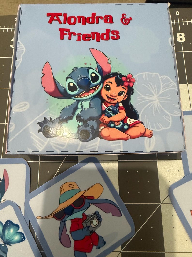 Stitch Memory Game, Kids Birthday Party, Stitch Lovers, Stitch Fans ...