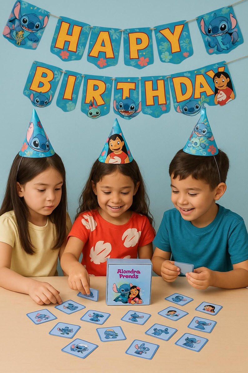 Stitch Memory Game, Kids Birthday Party, Stitch Lovers, Stitch Fans ...