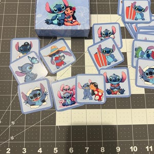 Stitch Memory Game, Kids Birthday Party, Stitch Lovers, Stitch Fans ...