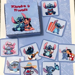 Stitch Memory Game, Kids Birthday Party, Stitch Lovers, Stitch Fans ...