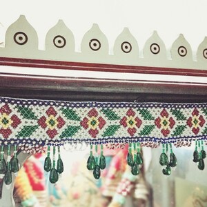 Hand Made Multicolour Moti Beads Temple Toran , Traditional Gujarati ...