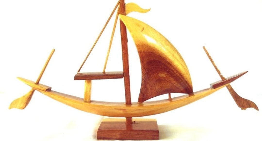 11 Inch ,wooden Handmade Boat,stylish Boat, Wooden Boat Sculpture ...