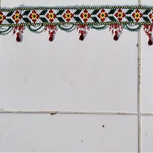 Hand Made Multicolour Moti Beads Temple Toran , Traditional Gujarati ...
