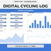 Digital Cycling Log Spreadsheet Template for Google Sheets Blue ...
