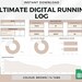ULTIMATE Digital Running Log Spreadsheet Template for Google - Etsy UK