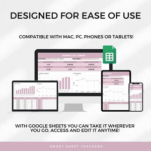 SIMPLE Digital Running Log Template for Google Sheets - Pink, Running ...
