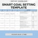 SMART Goal Setting Template for Google Sheets - Blue, Goal Planner ...