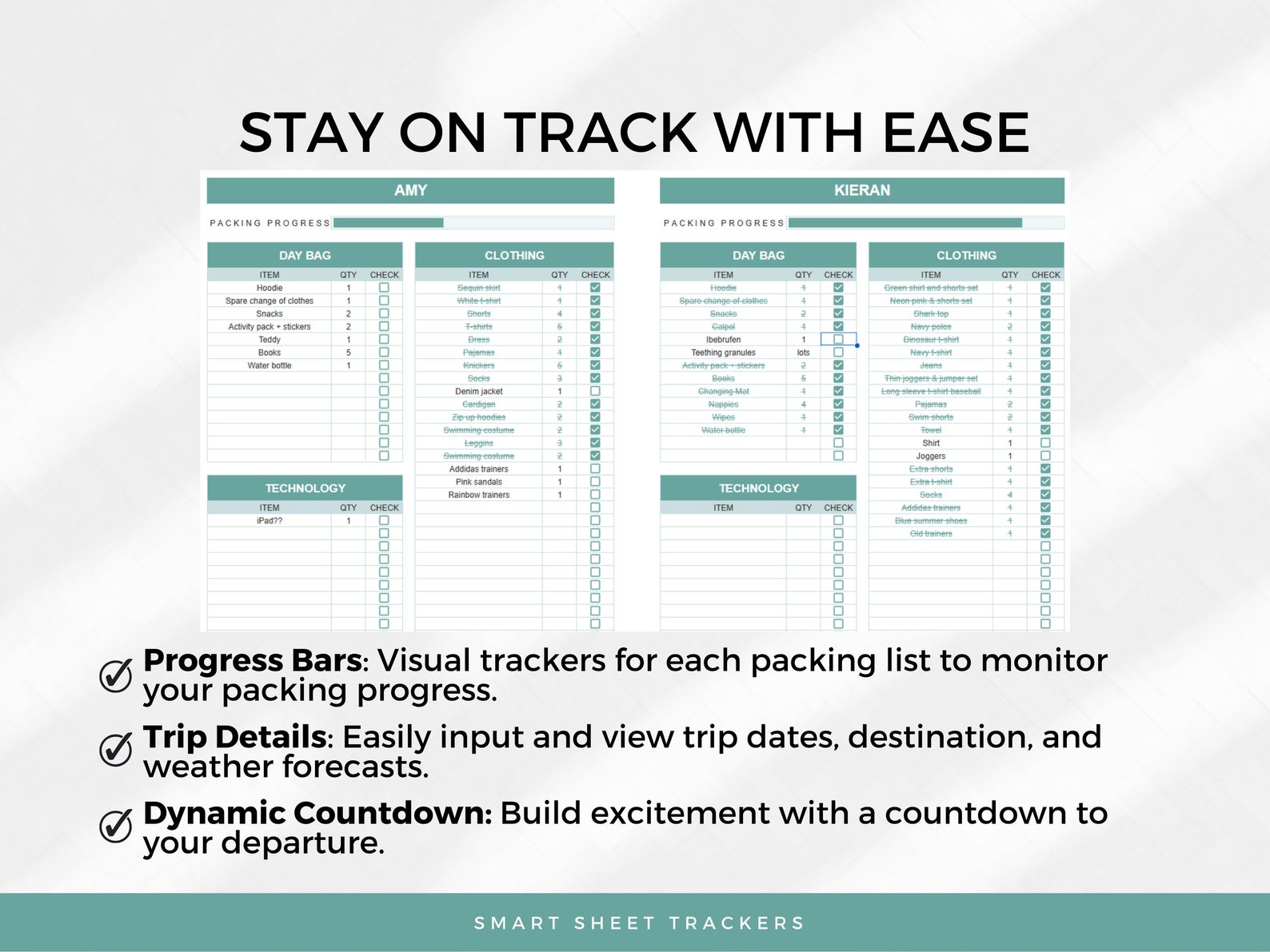 CAMPING Packing List Spreadsheet Template for Google Sheets, Packing ...
