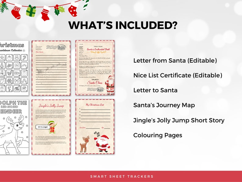 Magical Santa Letter Kit, Editable Letter From Santa, Nice List ...