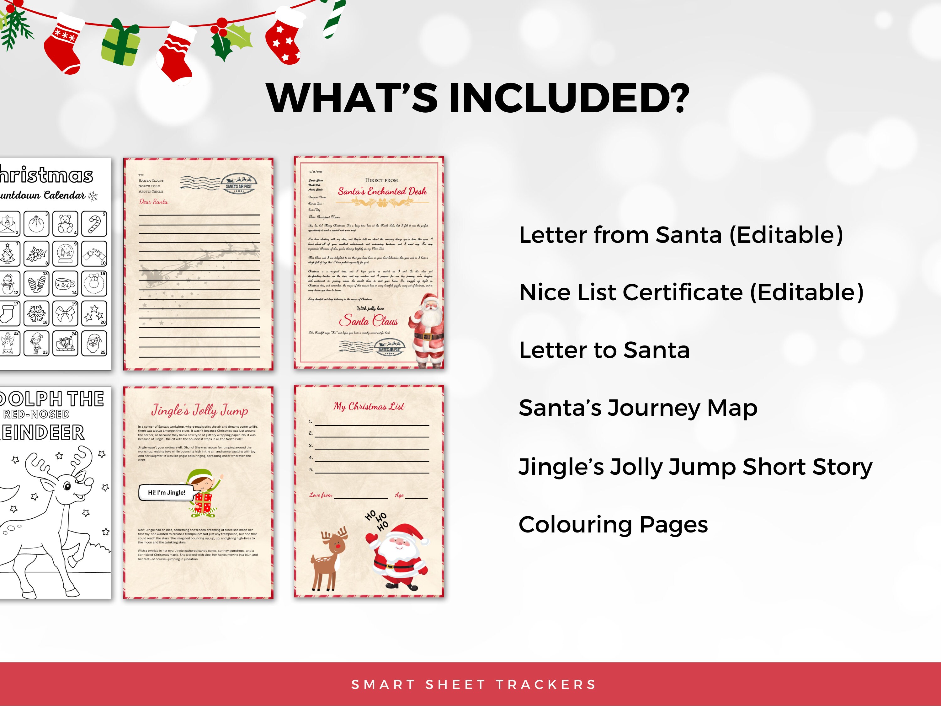 Magical Santa Letter Kit, Editable Letter From Santa, Nice List ...