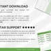 Digital Cycling Log Spreadsheet Template for Google Sheets - Green ...