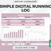Digital Cycling Log Spreadsheet Template for Google Sheets Green ...