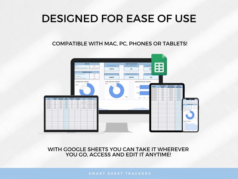 ULTIMATE Digital Running Log Spreadsheet Template for Google Sheets ...