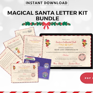 Magical Santa Letter Kit, Editable Letter From Santa, Nice List ...