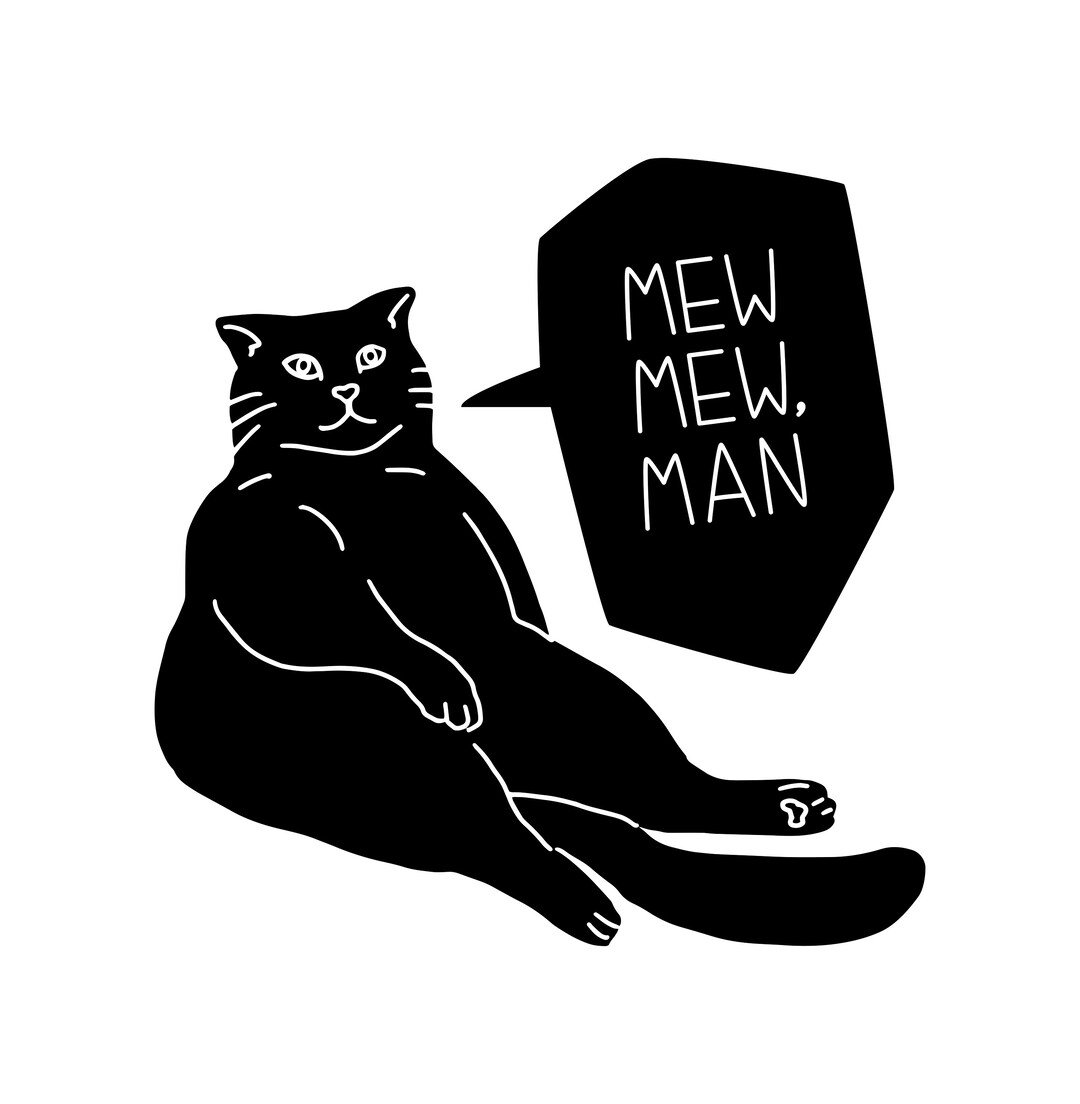 Mew Mew Man, Black Cat Man Design, Layered Cricut Design Cut Files SVG ...