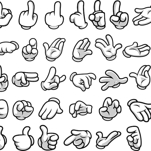 Mickey Mouse Hands - Etsy