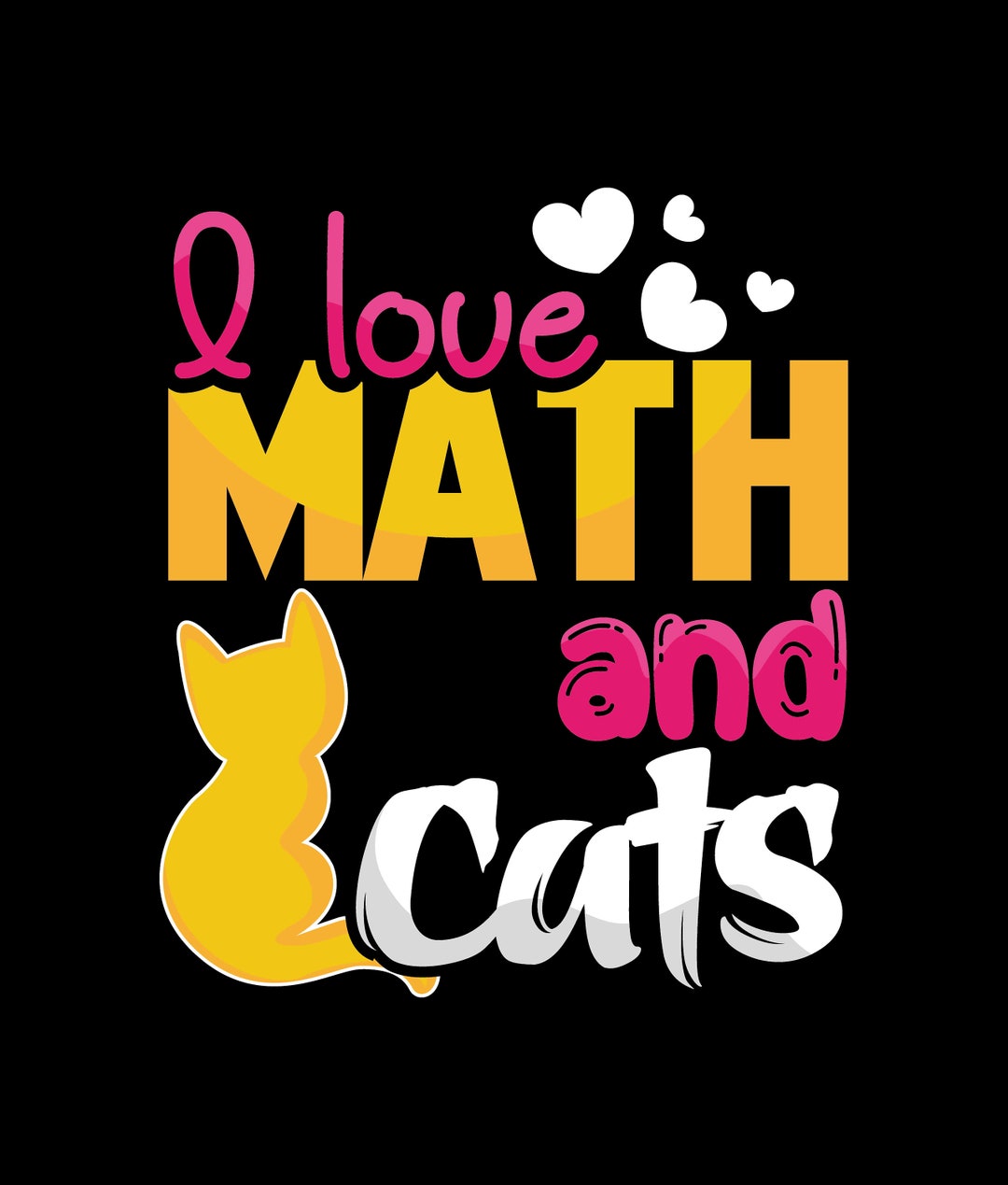 I Love Math and Cats Layered Cricut Design Cut Files SVG - Etsy