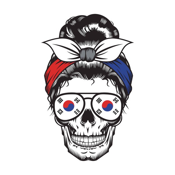 Korean Skull Svg - Etsy