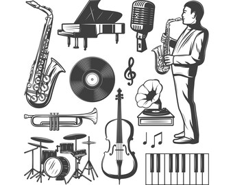 Music Note Svg Microphone Svgmusic Svgmusical Notespiano - Etsy