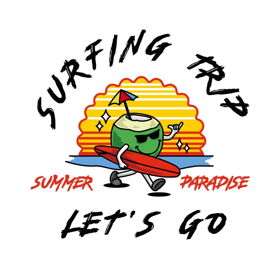 Surfing Trip, Coconut Cocktail Surfer, Summer Paradise, Lets Go ...