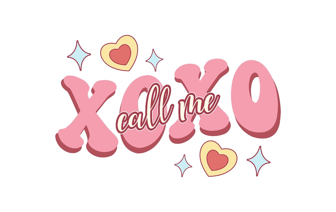Xoxo Call Me, Cricut Design Cut File SVG PNG Ai JPEG Pdf Eps Digital ...