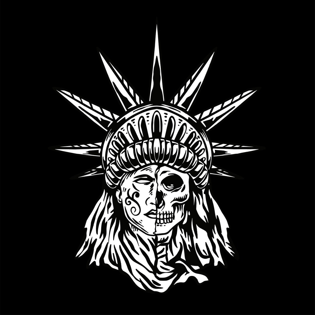 Iconic American Liberty Skull Symbolizes Freedom Resolve, Statue of ...