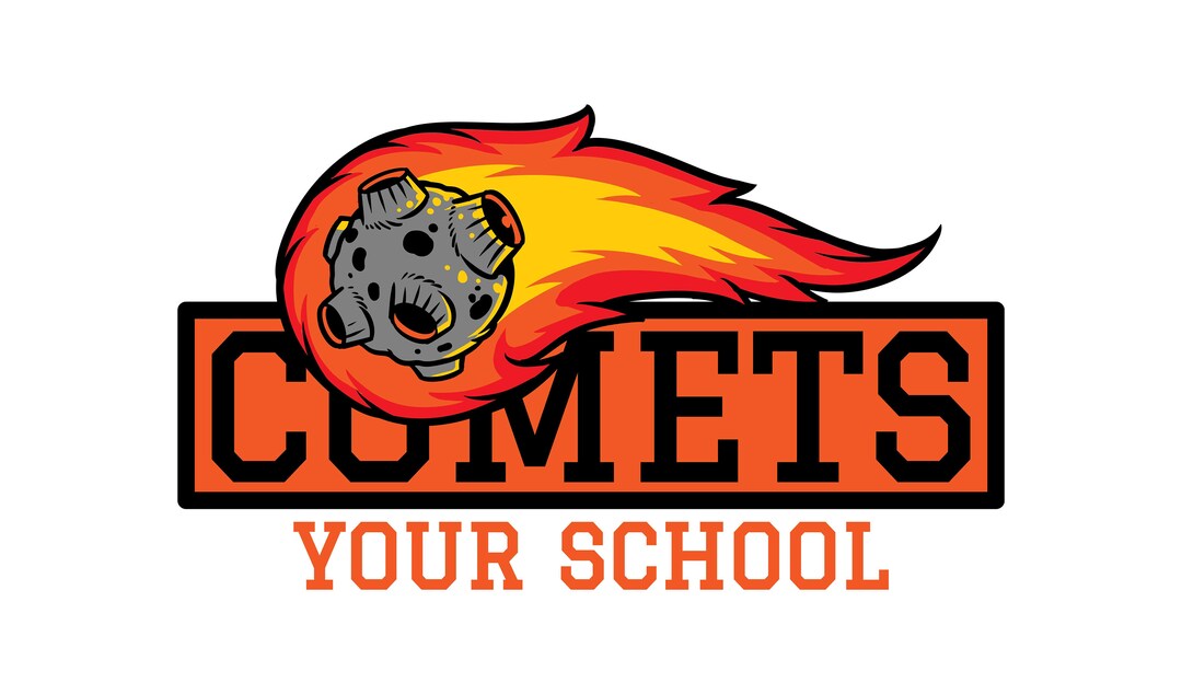 Comets Your School, Layered Cricut Design Cut Files SVG PNG Ai JPG Eps ...