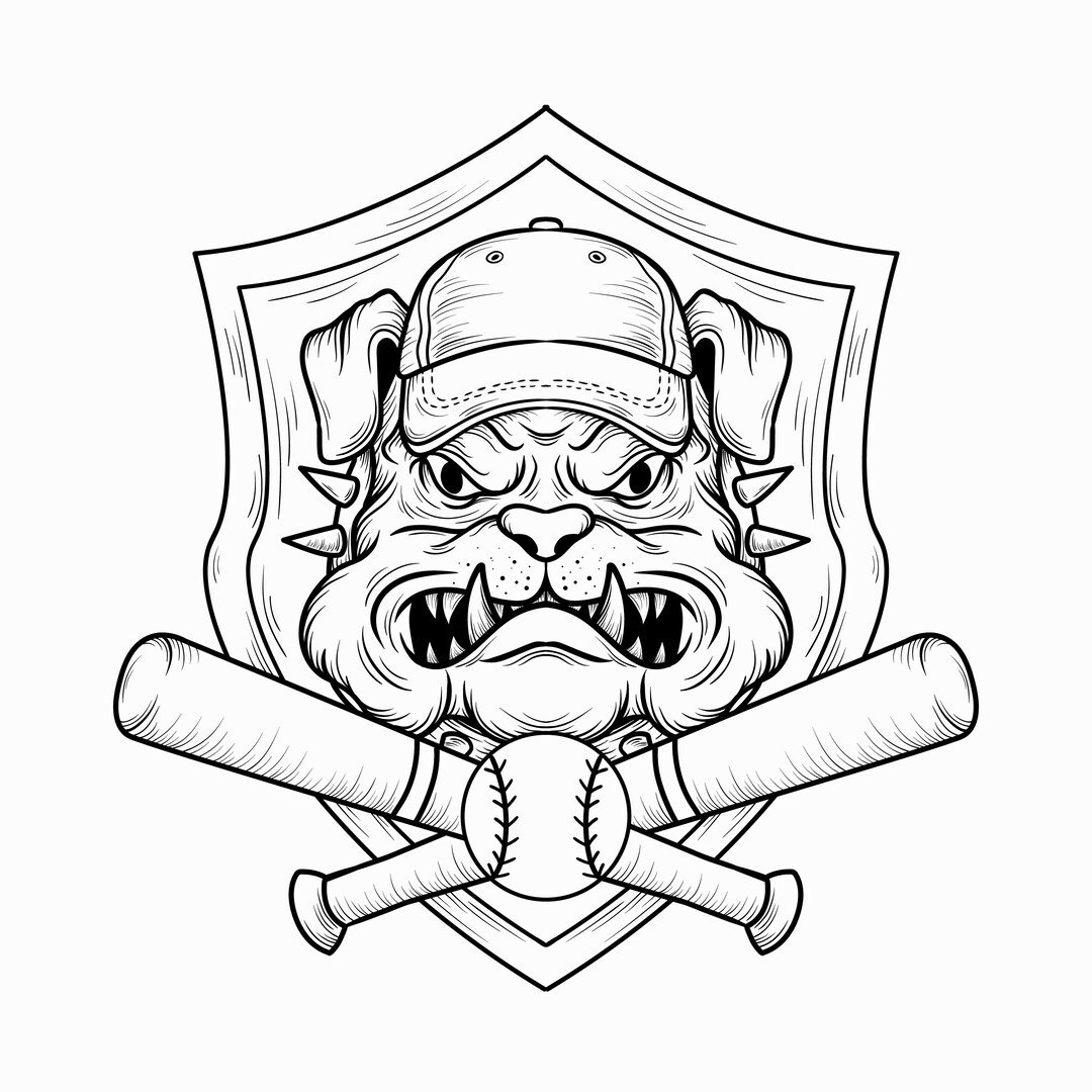 Bulldog Baseball Logo, Bulldog Pride, Layered Cricut Design Cut Files ...
