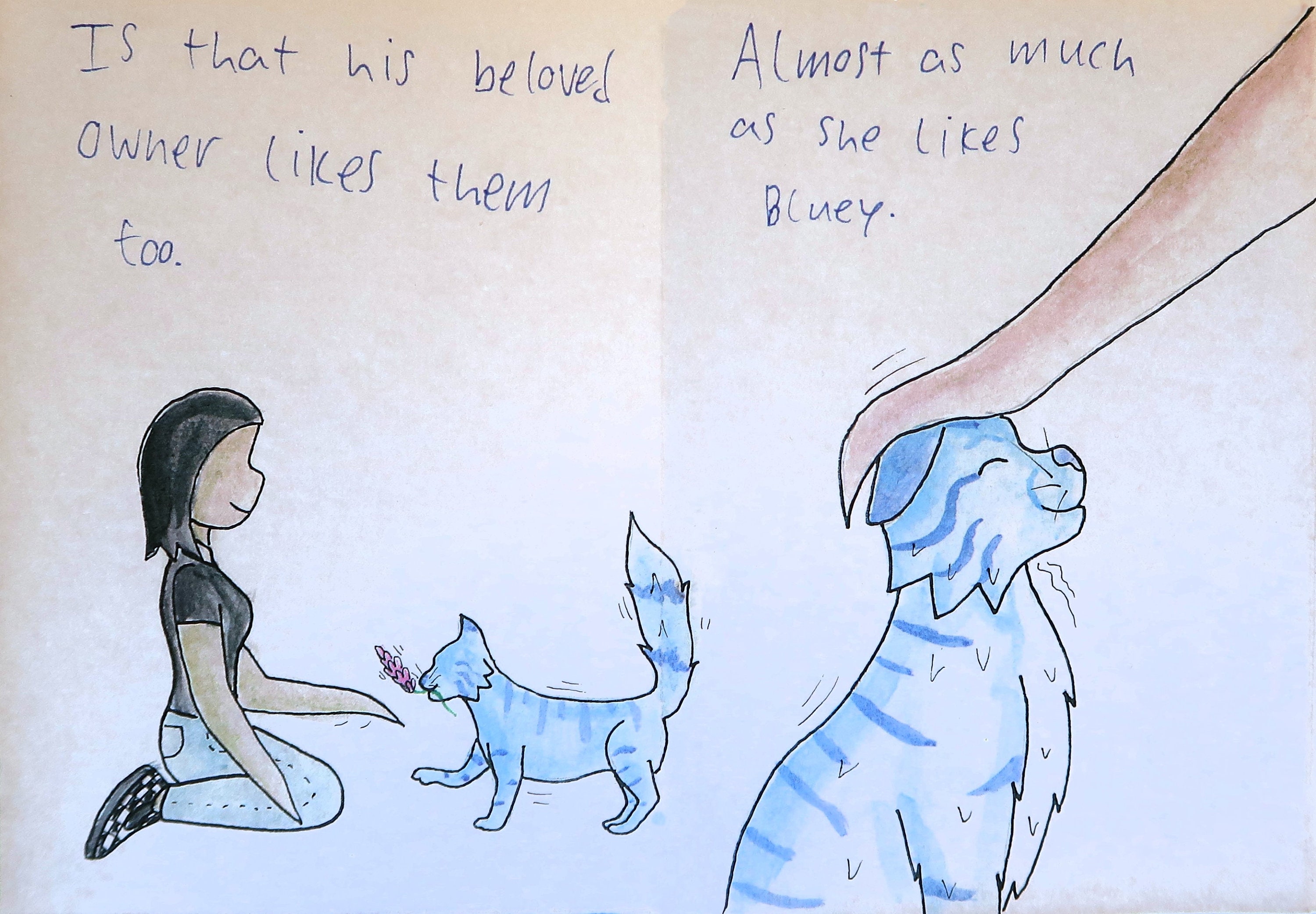 Bluey the Cat Card Gift Poem-card - Etsy