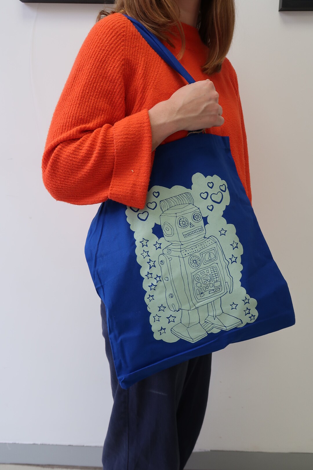 Robot Totebag - Etsy