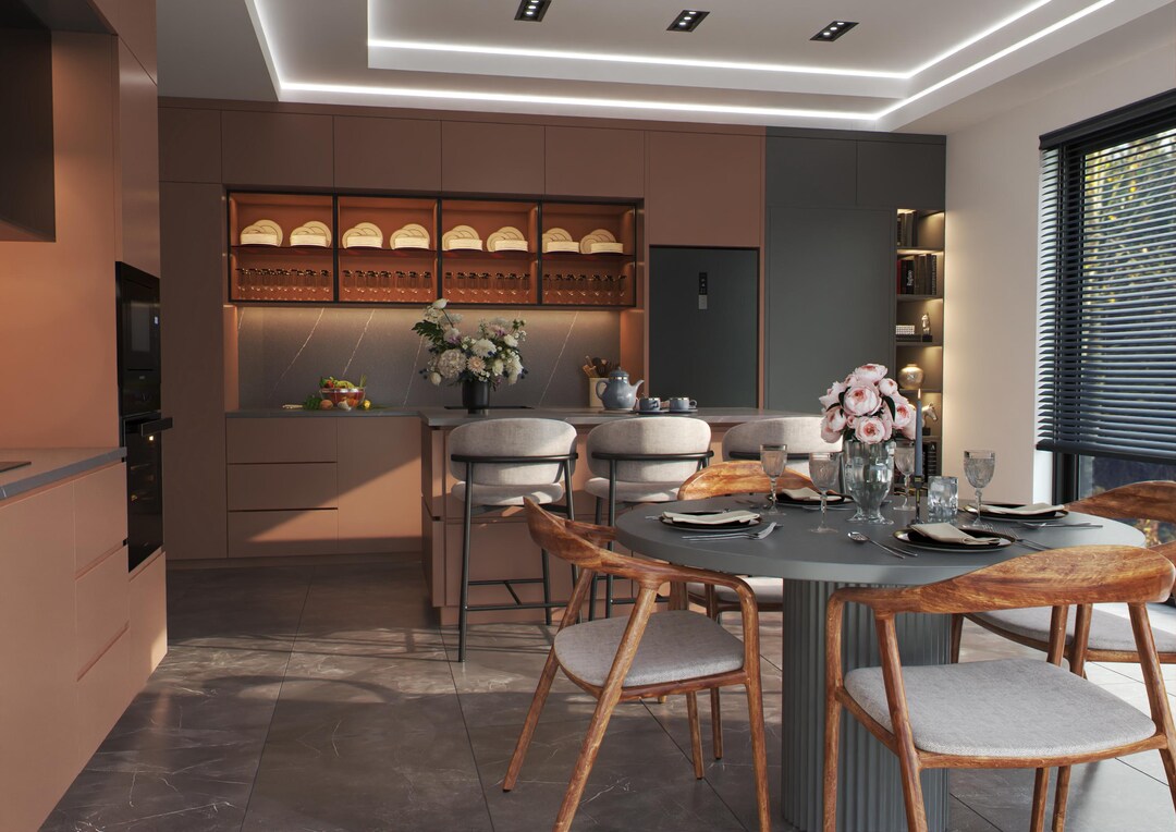 Kitchen Designs, Kitchen 3D Rendering, 3D Architectural Rendering ...