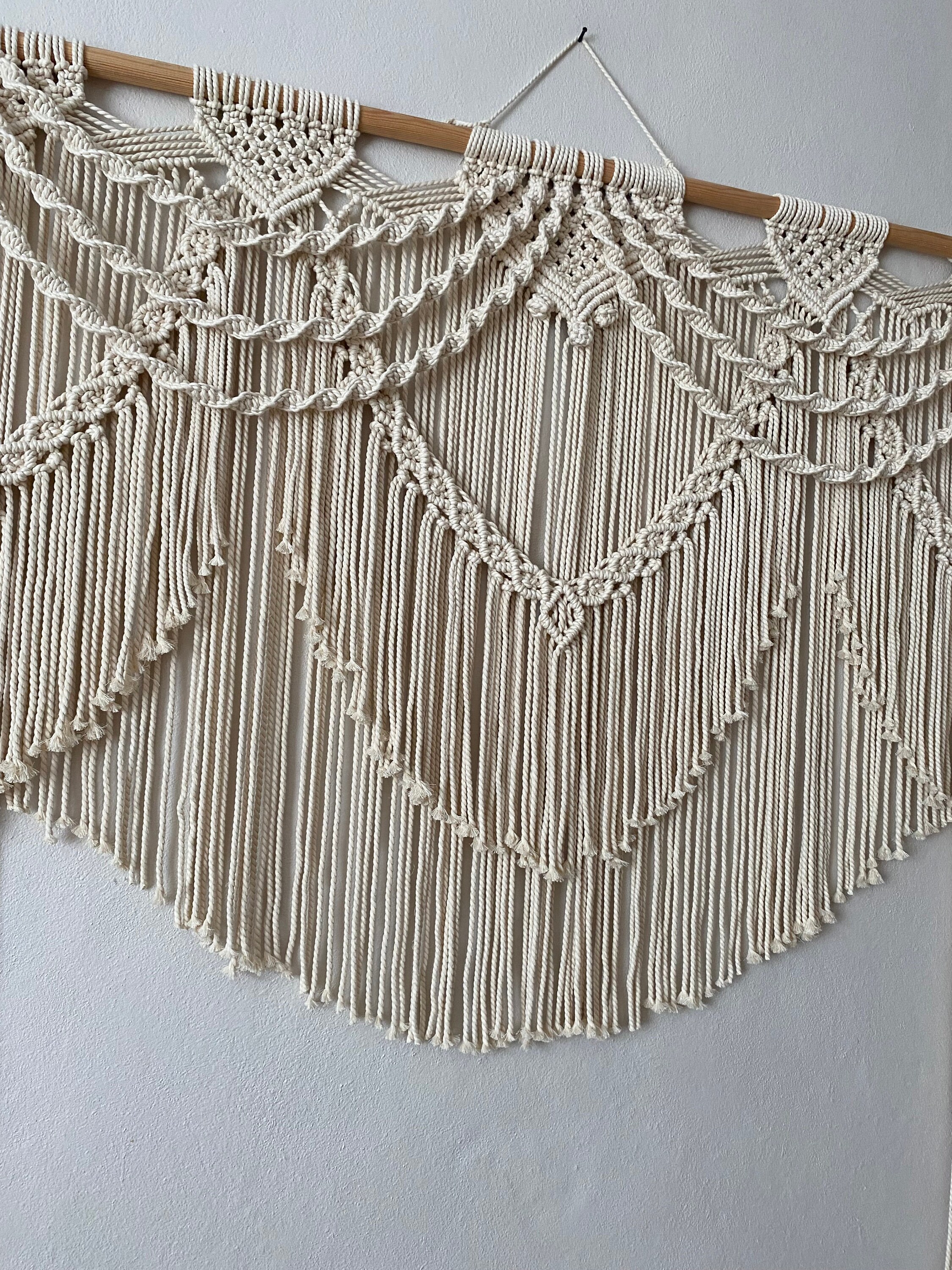 Macrame Wedding Backdrop, Macrame Ceremony Arch, Handmade Macrame Large ...