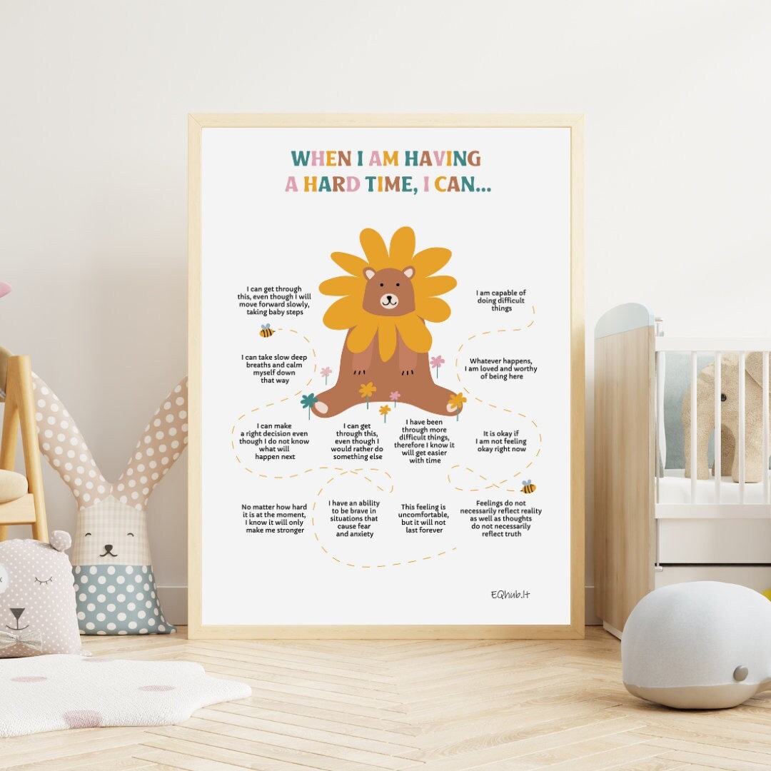 Kids Problem Solving Educational Poster, Social Skills School ...