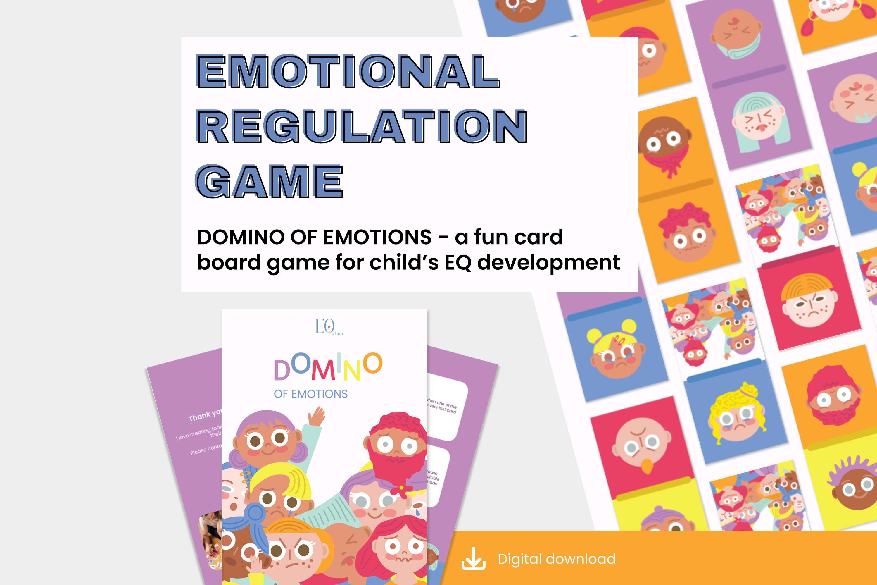 Emotions Domino Game: Montessori Educational Printable (PDF) - Etsy