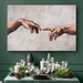 Hand of God Canvas, Creation of Adam Print, Hands of God Poster, Pop ...