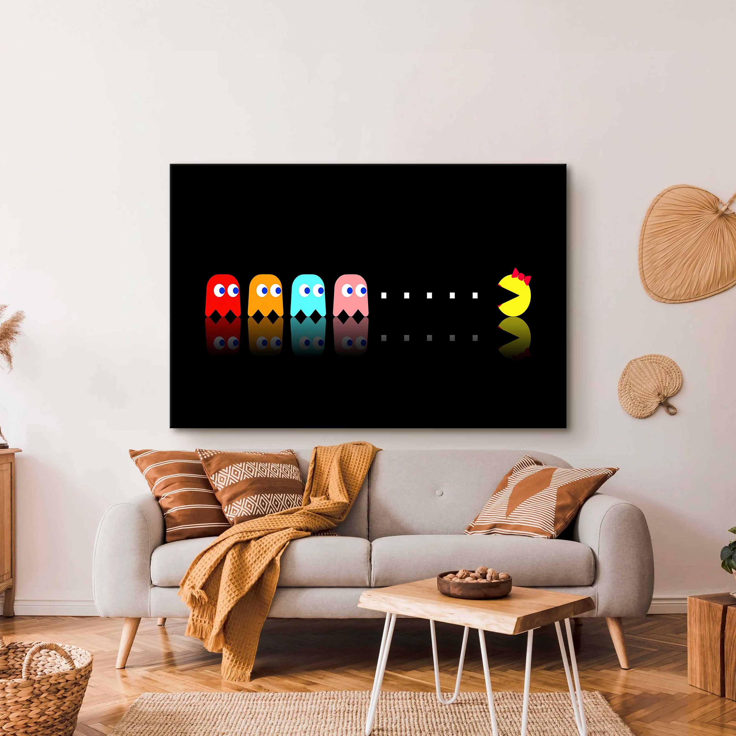 Retro Game Canvas Game Room Wall Art Canvas Ms. Pacman - Etsy