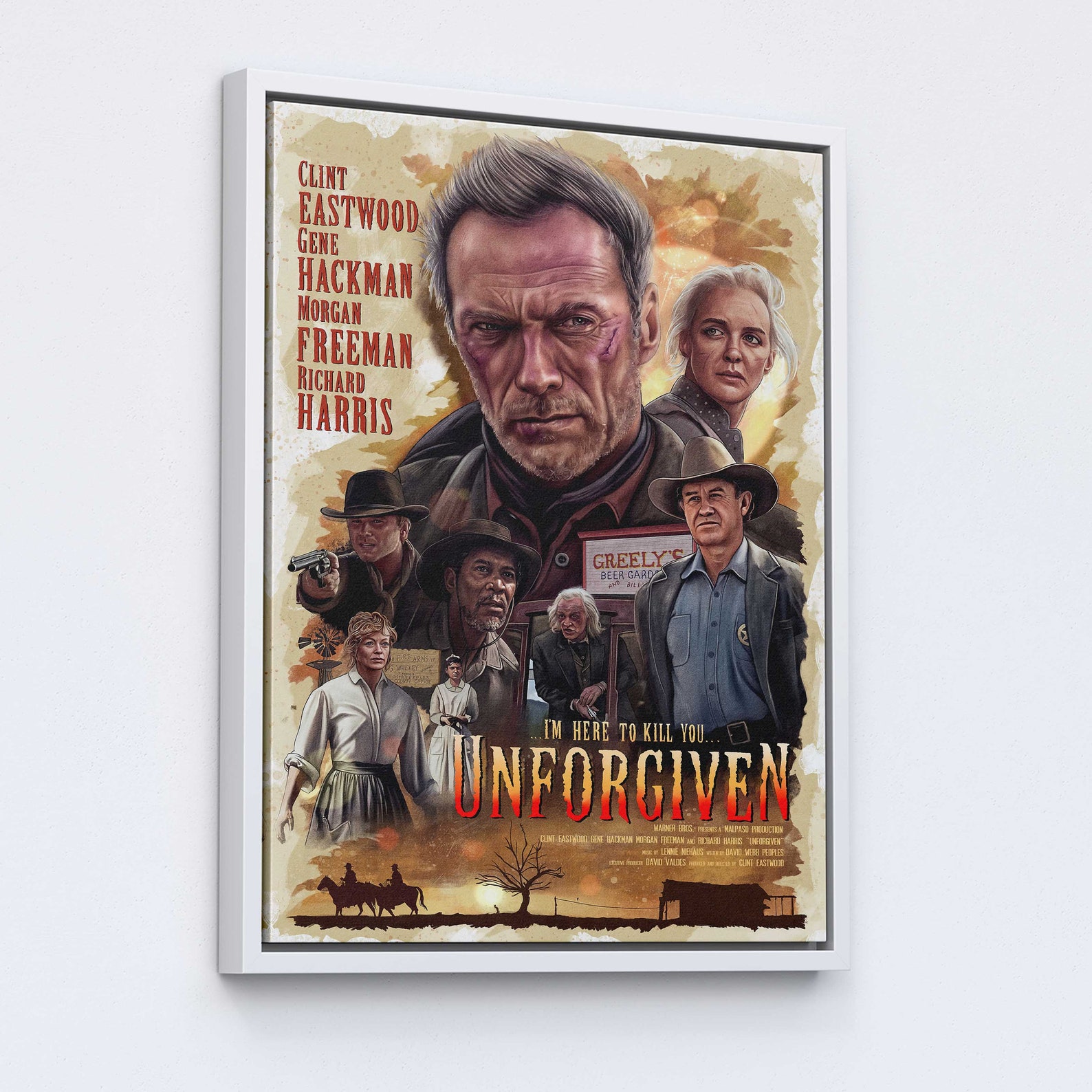 Unforgiven Movie Canvas, Unforgiven 1992 Movie Poster, Unforgiven Movie ...