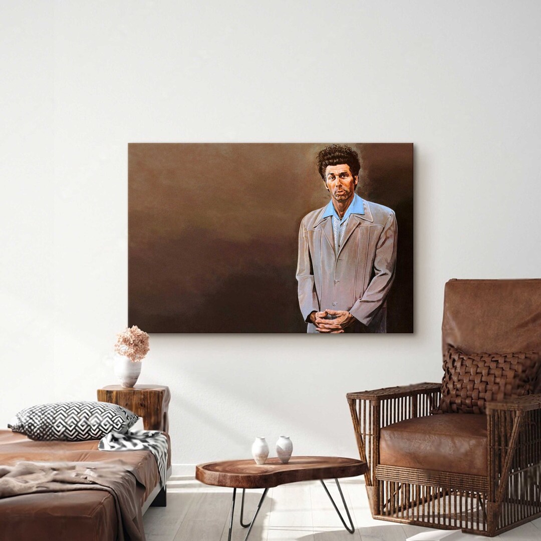 Seinfeld 1989 TV Show Poster, Seinfeld Canvas, Cosmo Kramer Portrait ...