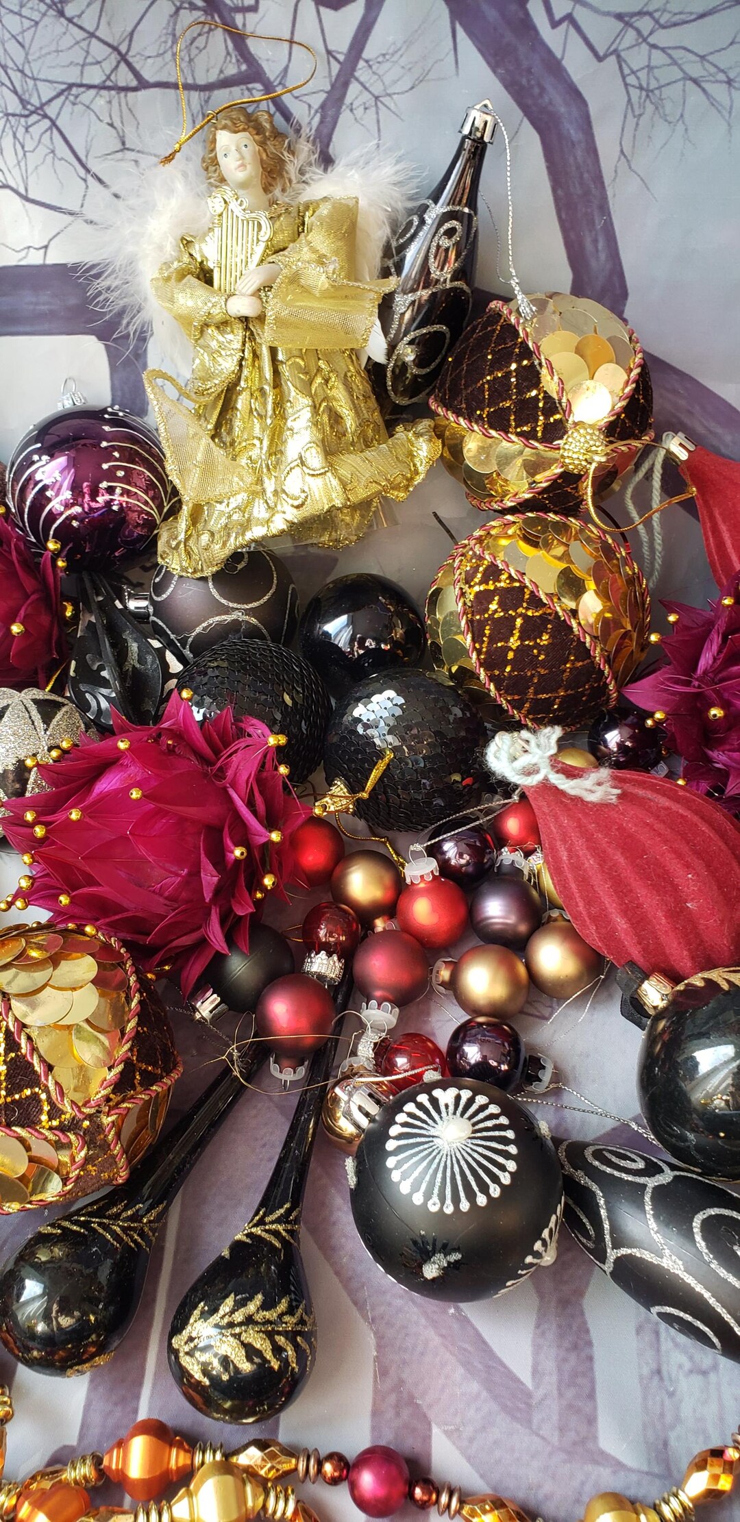 Black Christmas ! for the Gothic / Opulent Tree - Etsy