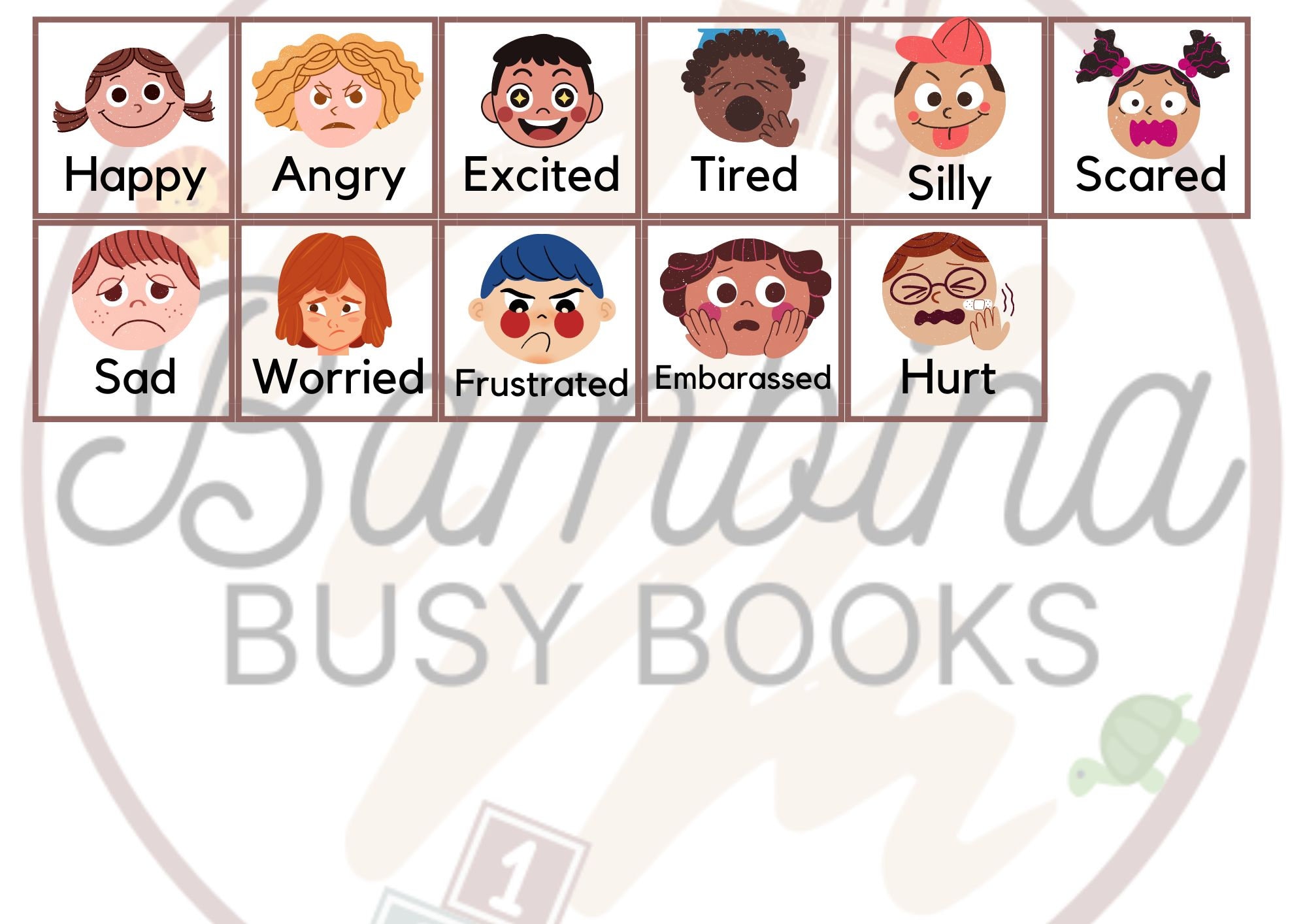 Printable pdf feelings chart emotions chart toddler feelings - Etsy México
