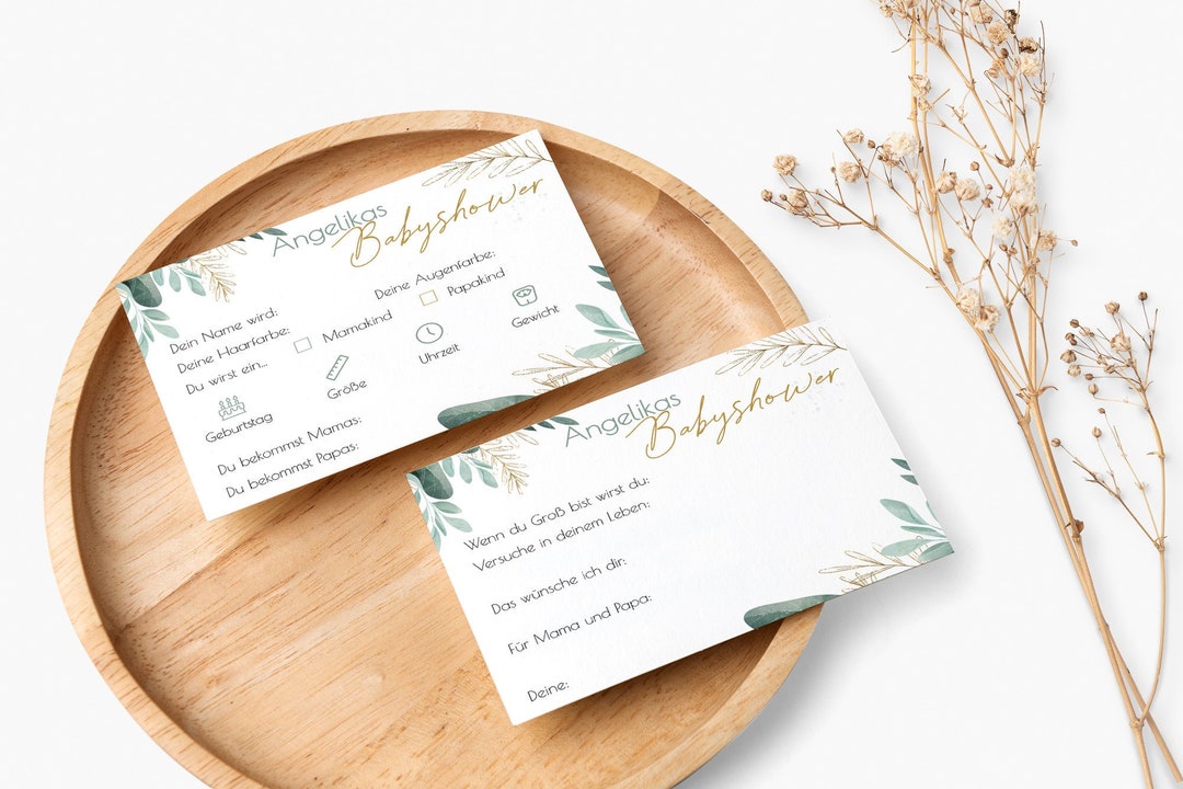 Fill Out Card Baby Party - My Baby Shower - Customizable - Etsy