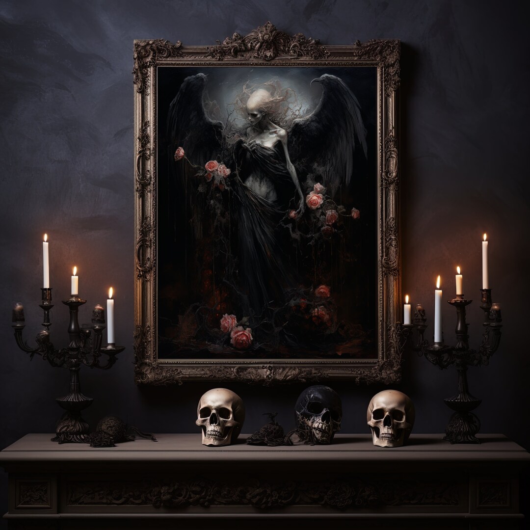 Dark Angel, Wall Art, Home Decor, Horror Poster, Dark Art, Horror ...